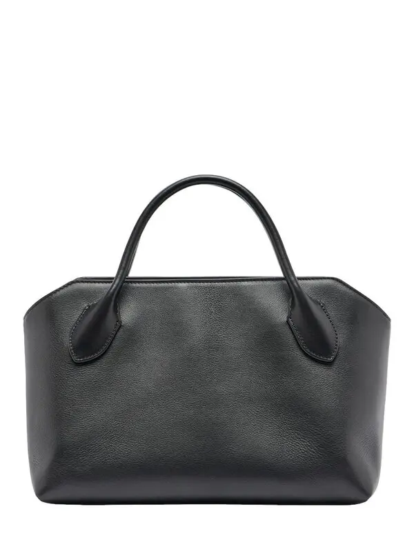 THE ROW Terrasse Medium Leather Top-handle Bag - Black
