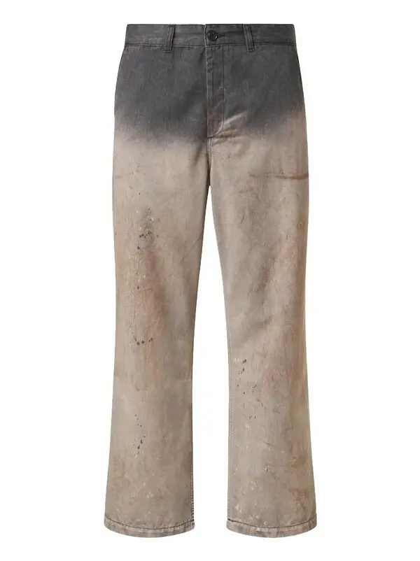 Our Legacy Rig Distressed Faded Wide-leg Pants - Beige