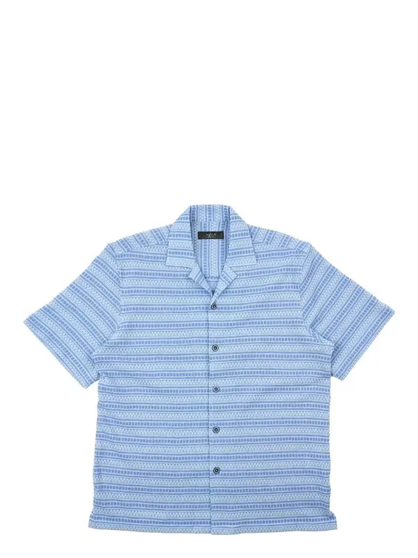 EIGHT X Short Sleeve Shirt And Shorts Matching Set - Blue