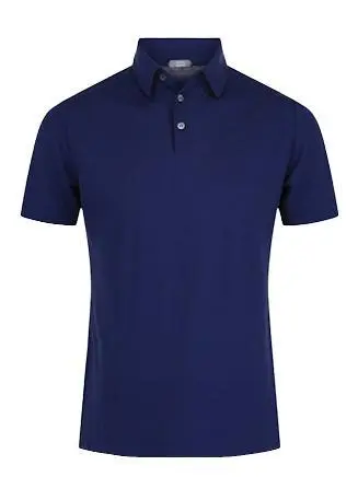SLOWEAR Zanone Ice Cotton Slimfit Polo Shirt - Baltic Blue
