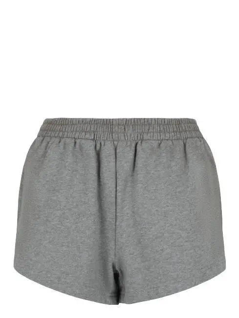 Balenciaga Distressed Cotton Running Shorts - Heather Grey