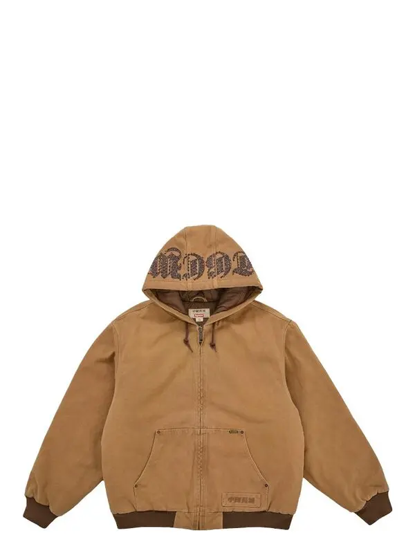 Supreme The Great China Wall Hooded Work Jacket - Brown