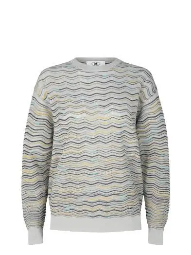 Missoni Metallic Crochet-knit Cotton-blend Sweatshirt - Silver