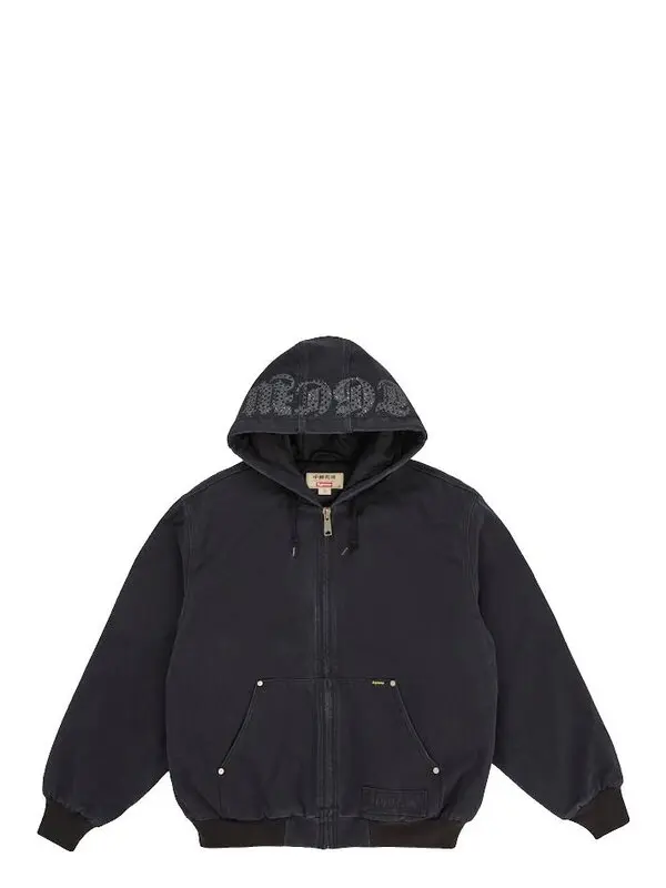 Supreme The Great China Wall Hooded Work Jacket - Black