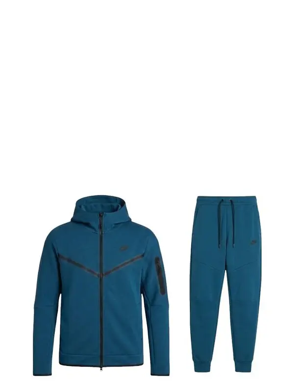 Nike Sportswear Tech Fleece Hoodie And Joggers Set - Court Blue Black