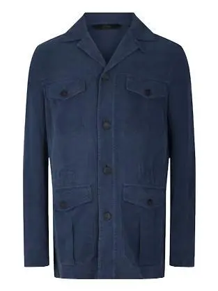 Brioni Ultralight Silk Sahara Jacket - Blue