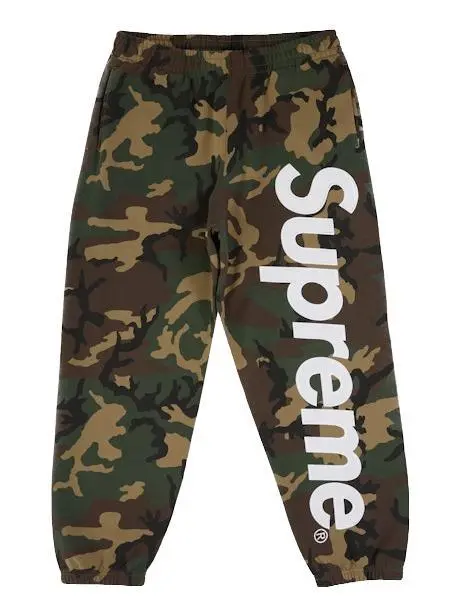 Supreme Satin Applique Sweatpant - Woodland Camo