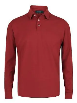 SLOWEAR Zanone Ice Cotton Slimfit Polo Shirt - Brick