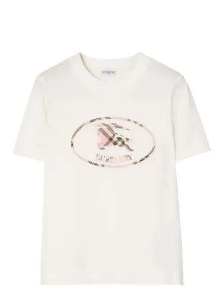 Burberry Frankie Big Logo T-shirt - Chalk Pink Chk