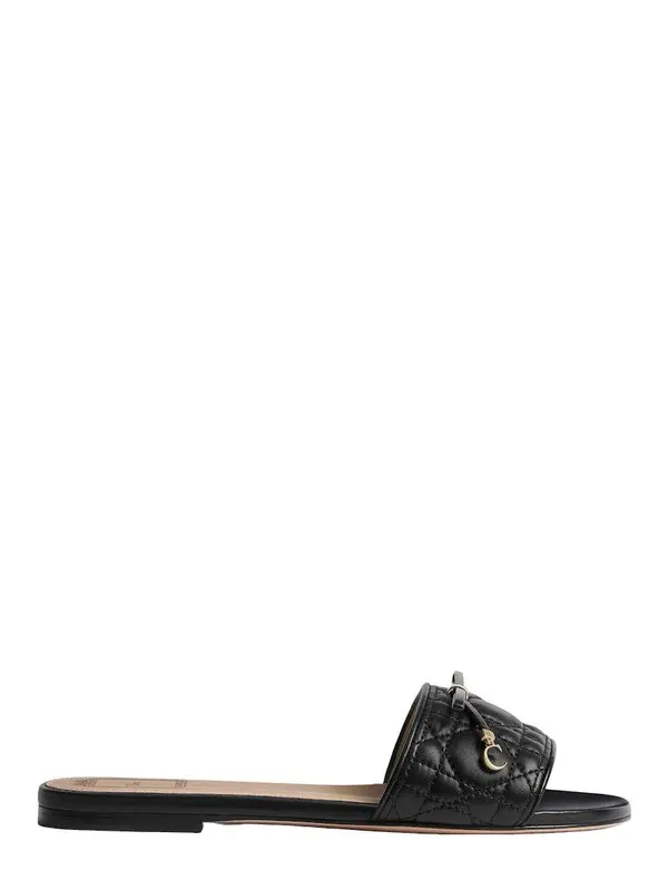 Dior Quilted Cannage Slide - Black