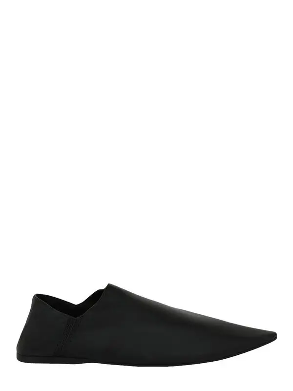 Balenciaga Pointed Leather Flats - Black