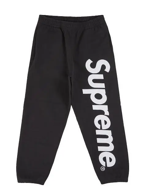Supreme Satin Applique Sweatpant - Black