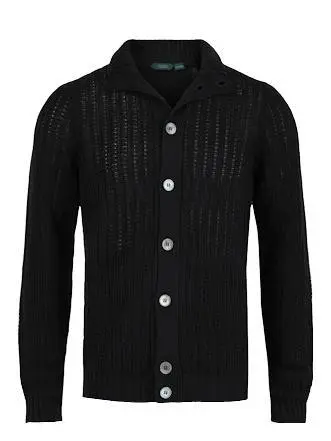SLOWEAR Zanone Cardigan - Dark Jeans Blue