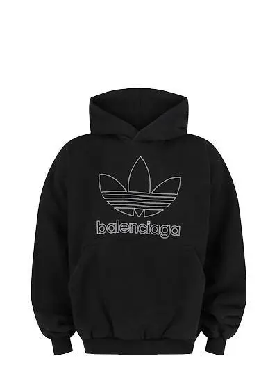 Balenciaga X Adidas Oversized Hoodie - Black/white