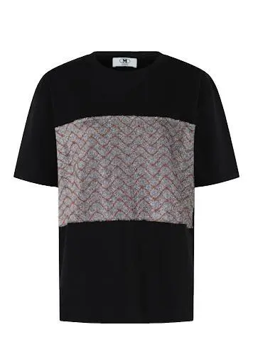 Missoni Lamé Diamond Panel T-shirt - Black/copper