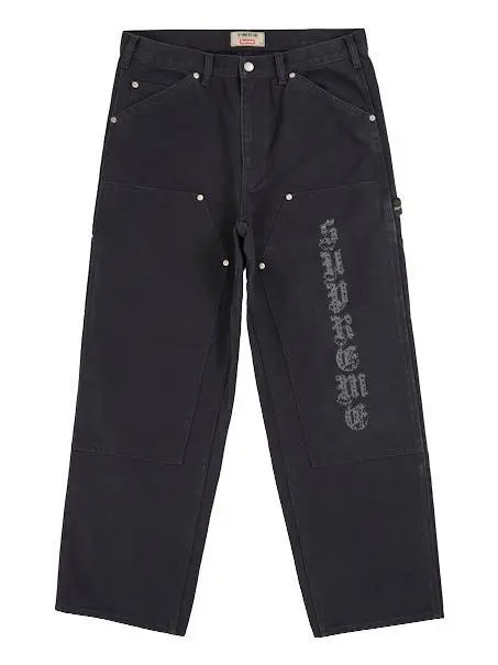 Supreme The Great China Wall Double Knee Painter Pant - Black