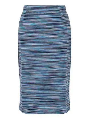 Missoni Striped Knit Pencil Skirt - Blue