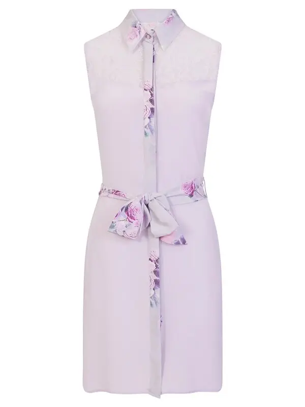 SOPHIE CAMERON DAVIES Classic Silk Dress Lavender - Pink