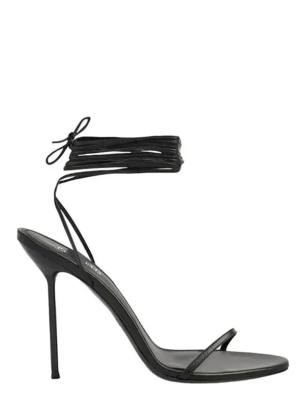 Paris Texas Lidia Lace-up Stiletto Sandals - Black