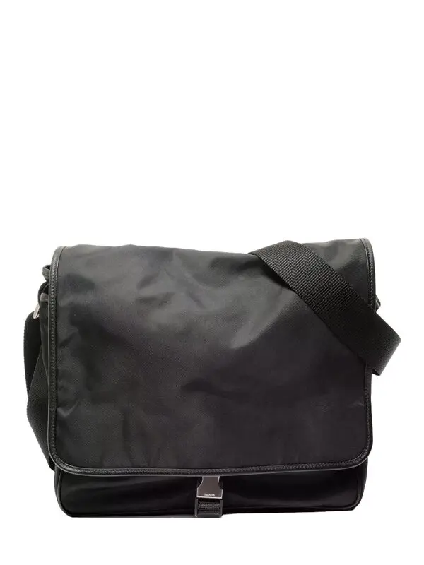 Prada Buckle Shoulder Bag - Black