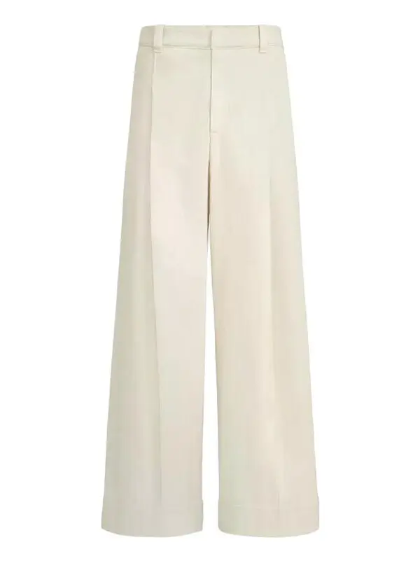 Brunello Cucinelli Pleated Trousers With Monili Detail - Neutrals