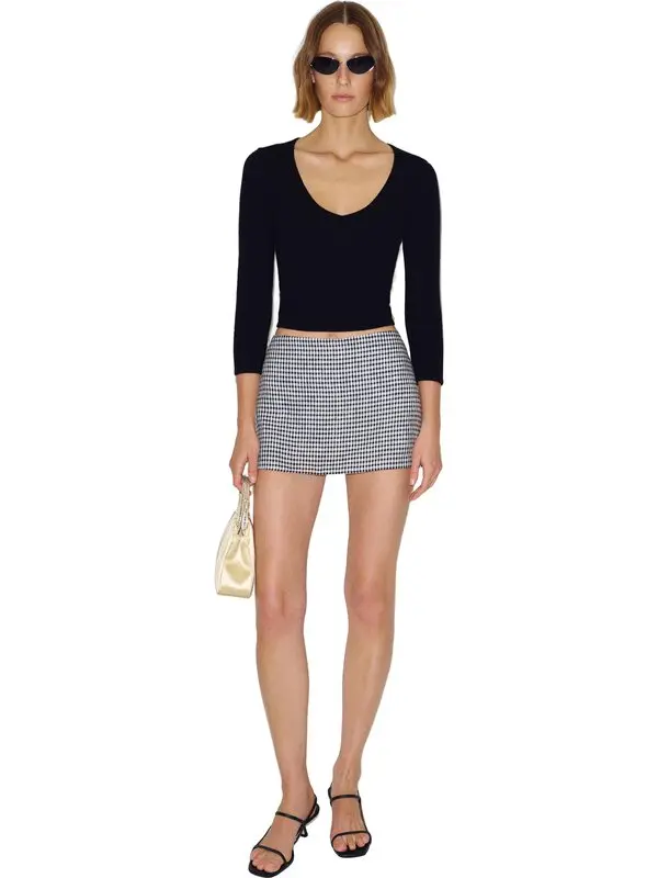 REFORMATION Penelope Linen Skort - Black