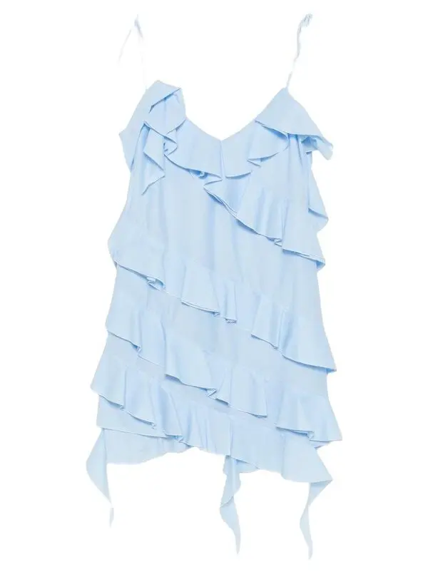 LES FILLES D'EVA Ruffled Mini Dress - Sky Blue