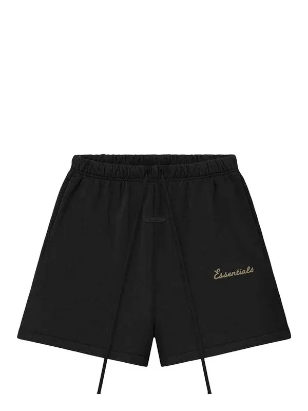 ESSENTIALS Bermuda Shorts With Logo - Black