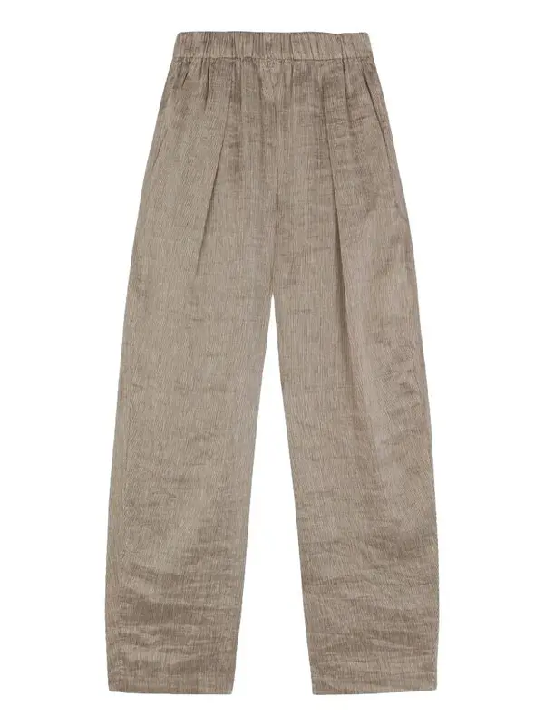 CORTANA Aria Linen Trousers - Grey