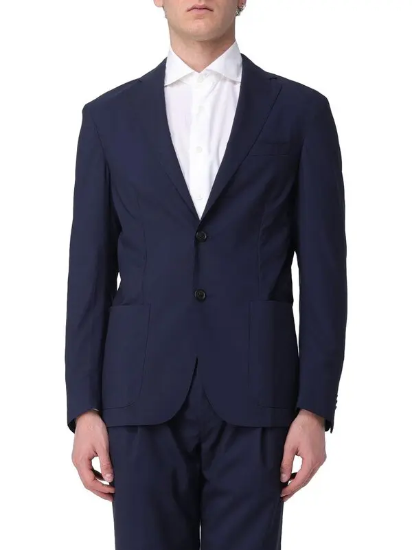 Corneliani Tailored Blazer With Notch Lapel - Blue