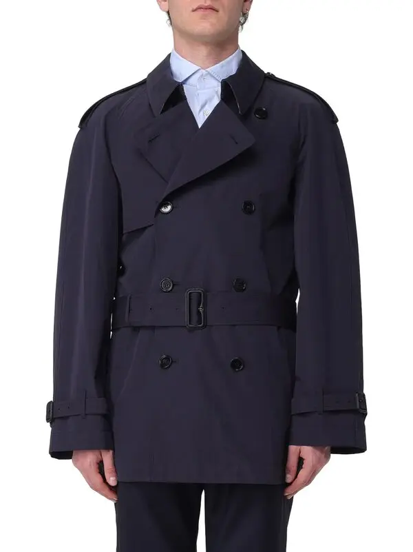 Burberry Double-breasted Trench Coat - Blue