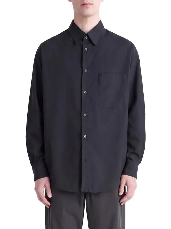 LEMAIRE Cotton And Silk Shirt - Black