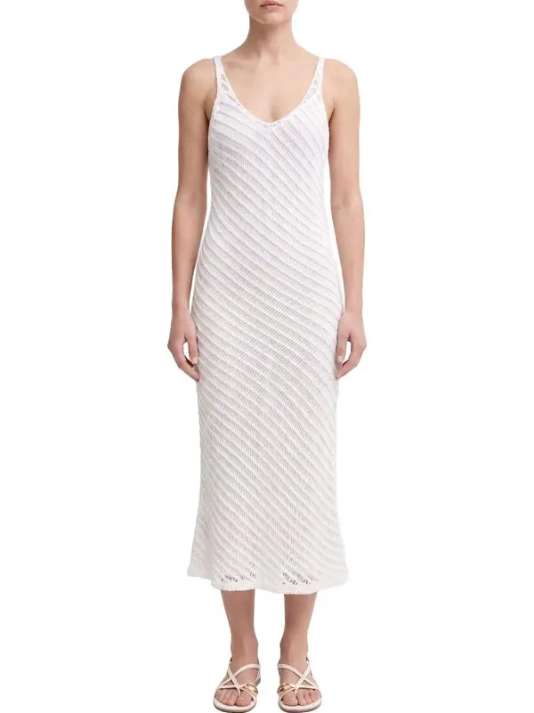 Pinko Knit Midi Dress - White