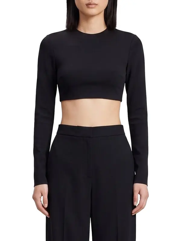 TOM FORD Cropped Long Sleeve Top - Brown