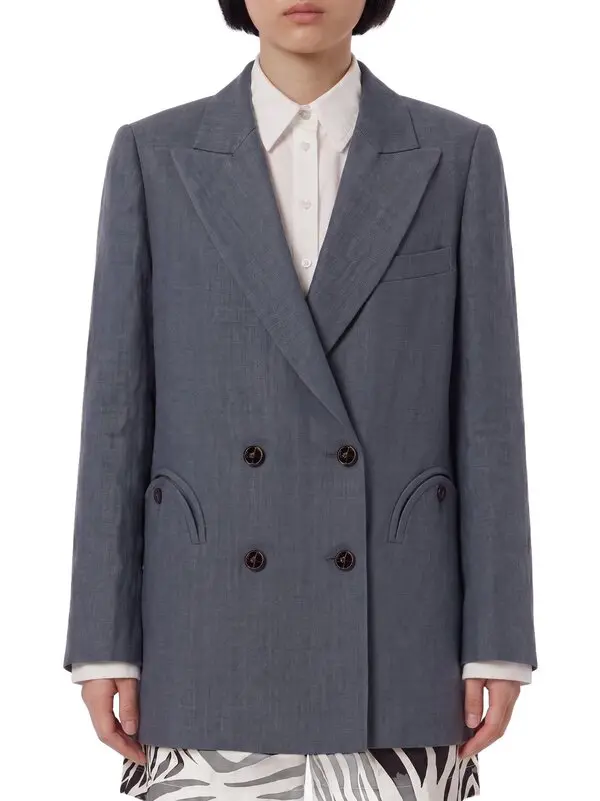 BLAZÉ MILANO Double Breasted Jacket - Blue