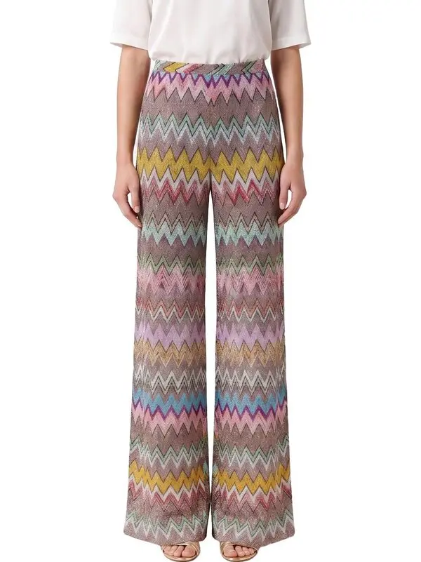 Missoni Zigzag Pattern Wide Leg Trousers - Fa01