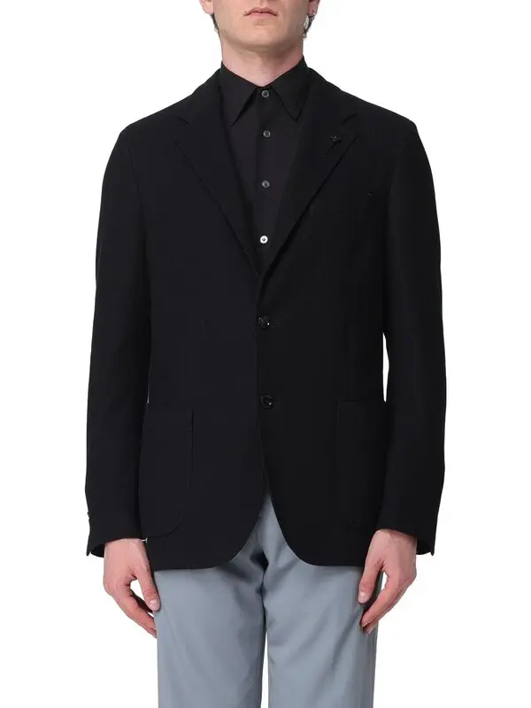 LARDINI Single-breasted Blazer - Black