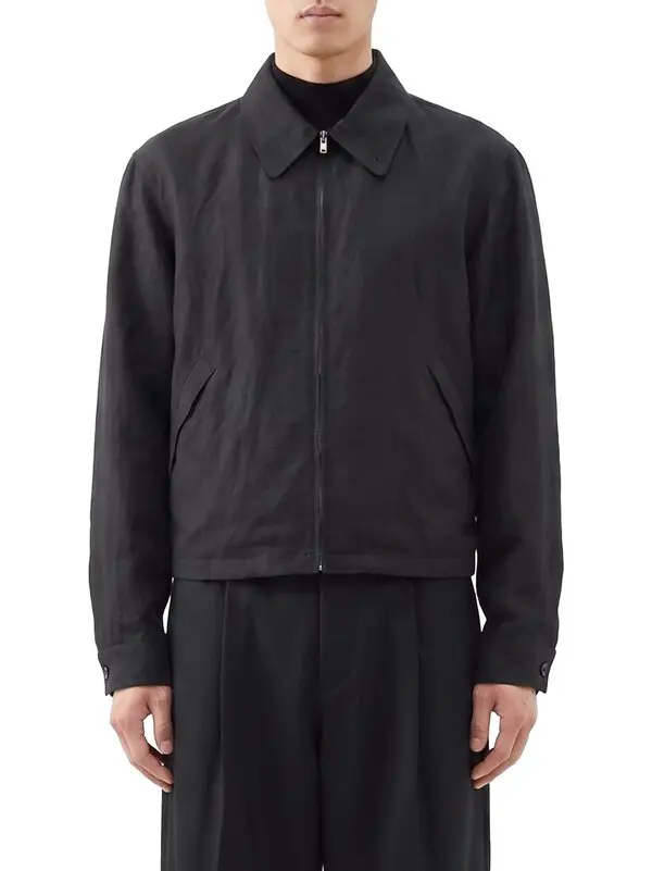 LEMAIRE Zip Up Jacket - Black