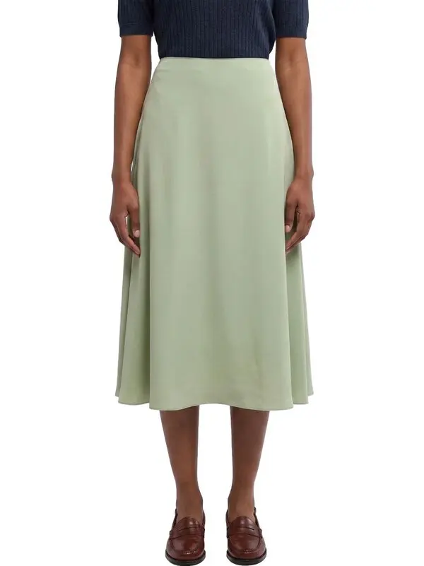 Aspesi Silk Midi Skirt - Green
