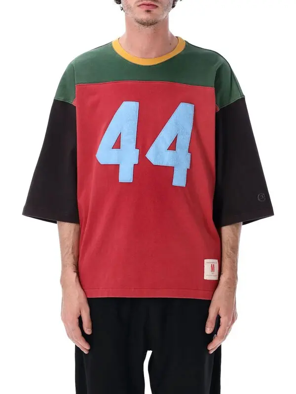 Champion Color-blocked T-shirt With Appliqué Numbers - Red