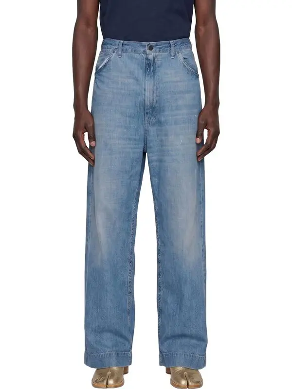 MAISON MARGIELA Wide-leg Cotton Denim Jeans - Blue