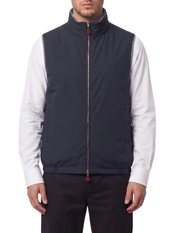 Kiton Zip-up Vest - Blue