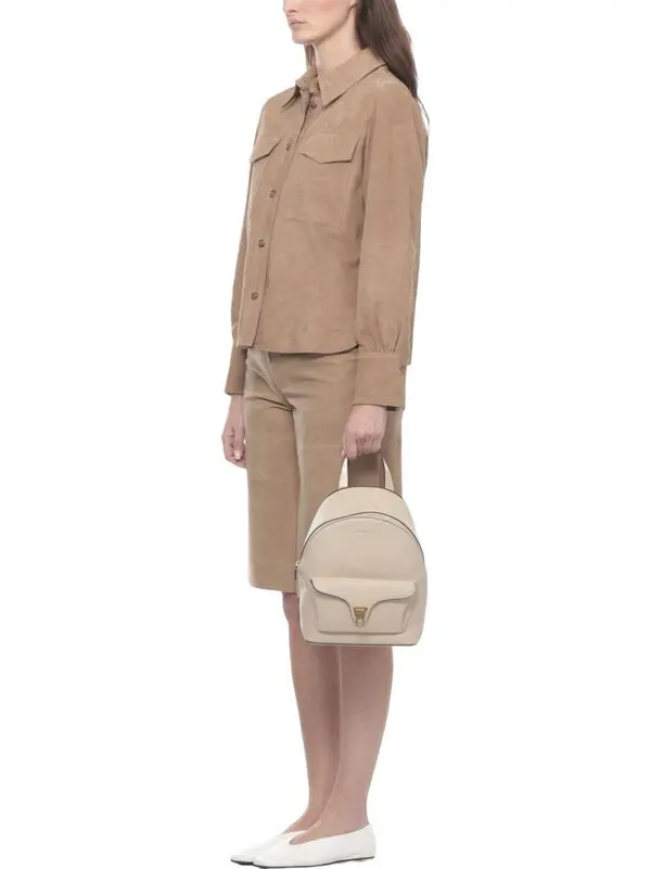 COCCINELLE Leather Backpack - Beige
