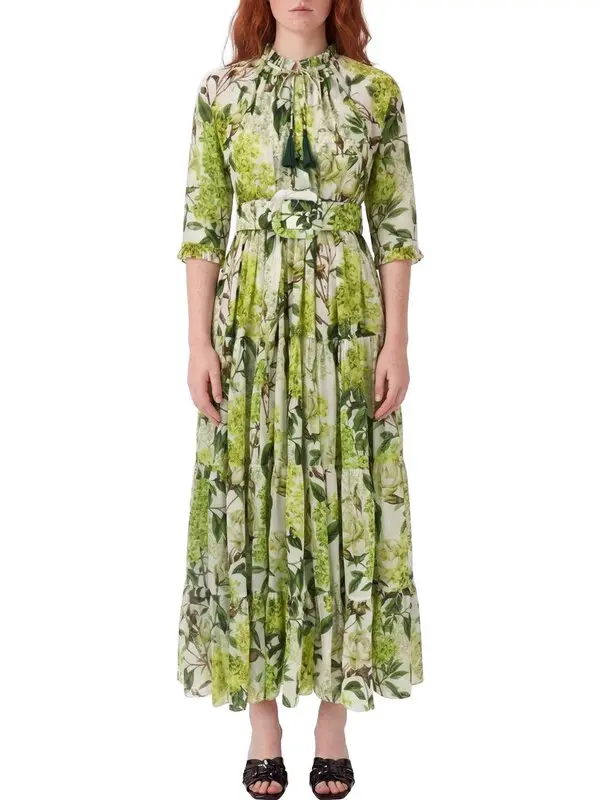 Samantha Sung Printed Maxi Dress - Green