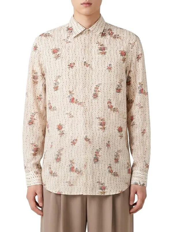 Valentino Garavani Floral Cotton Shirt - Red