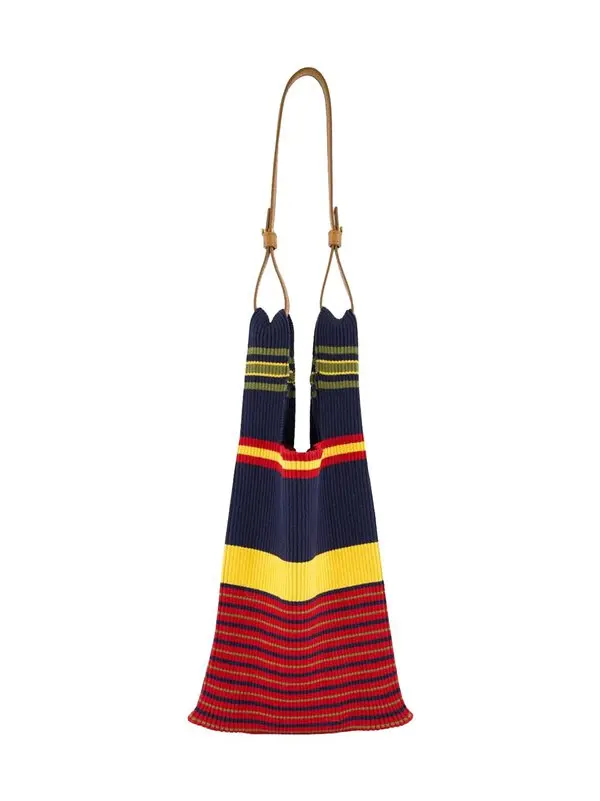 PAULA Malachite Ribbed Viscose Bag - Multicolor