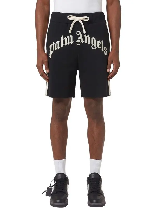 Palm Angels Logo Detail Track Shorts - Black