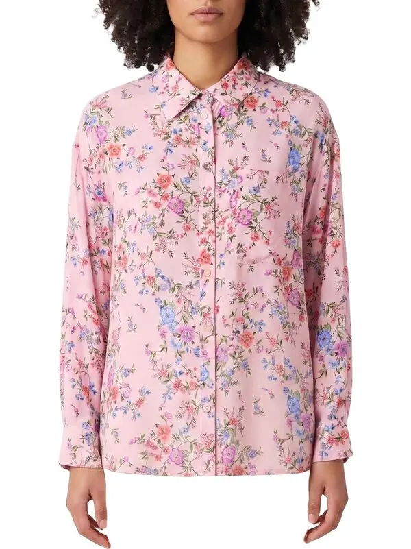 Liu Jo Floral Print Button-up Shirt - Pink