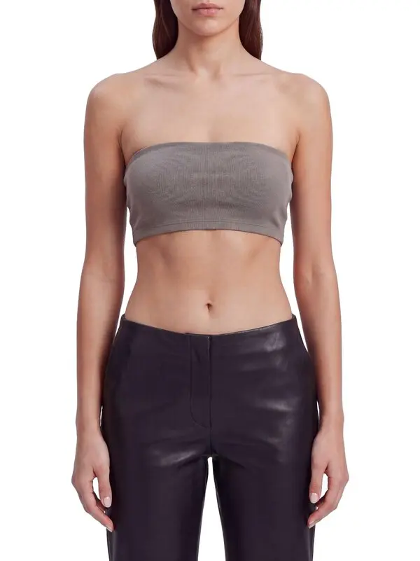 Rick Owens Ribbed Bandeau Top - Grey