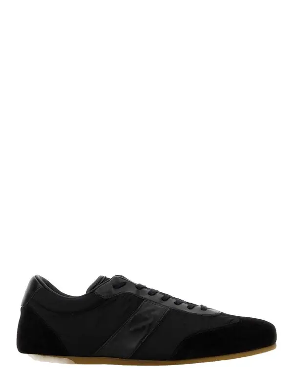 LEMAIRE Smooth And Suede Calfskin Leather Low-top Sneakers - Black